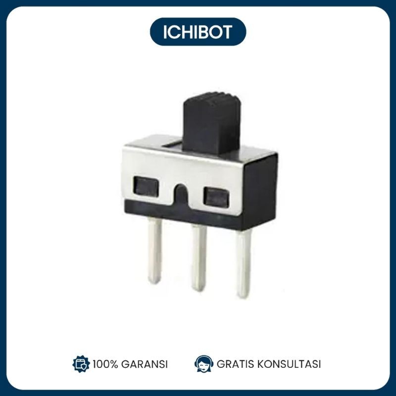 Jual Saklar Geser Slide SS-12D10/SS-12D06 3 Kaki SPDT single row 3-pin 2-speed handle height 5mm ...