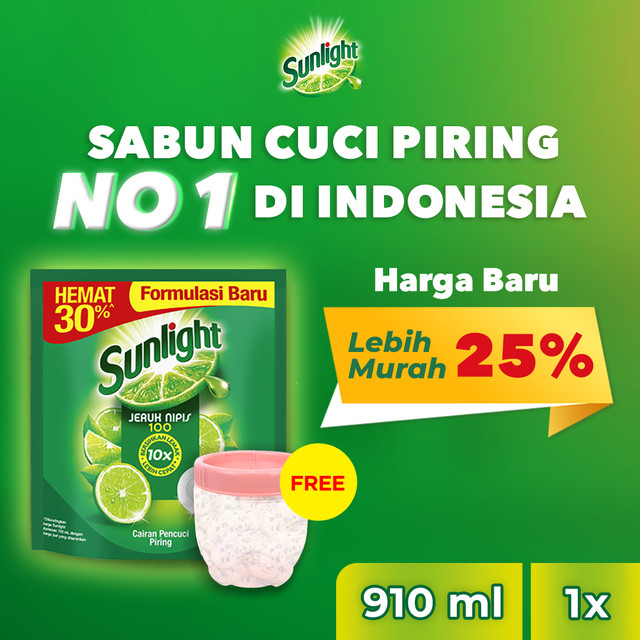Jual Buy 1 Sunlight 910ml FREE Food Container Chiello [RANDOM COLOR] | Shopee Indonesia