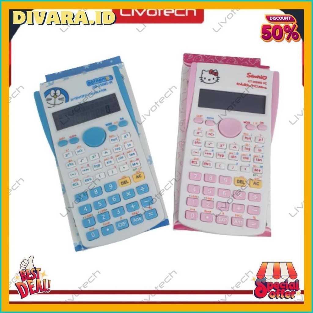 Jual Kalkulator Scientific Calculator Fancy Doraemon Dd-350 Hello Kitty ...