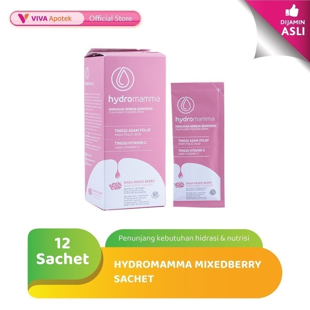 Jual Hydromamma Mixedberry Minuman Hidrasi Ibu Hamil & Menyusui (12 ...