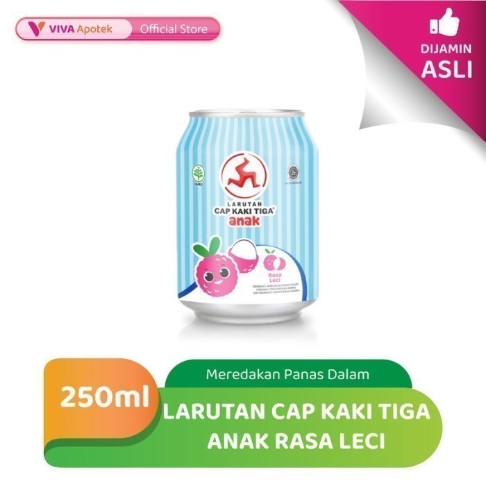 Jual Larutan Cap Kaki Tiga Anak Rasa Leci Meredakan Panas Dalam (250 ml) | Shopee Indonesia