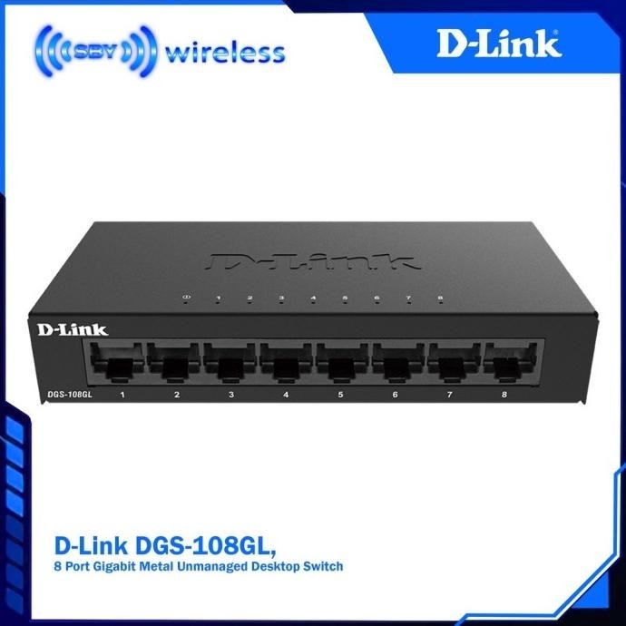 Jual HARGA DISC - D-Link DGS-108GL, 8 Port Gigabit Metal Unmanaged ...