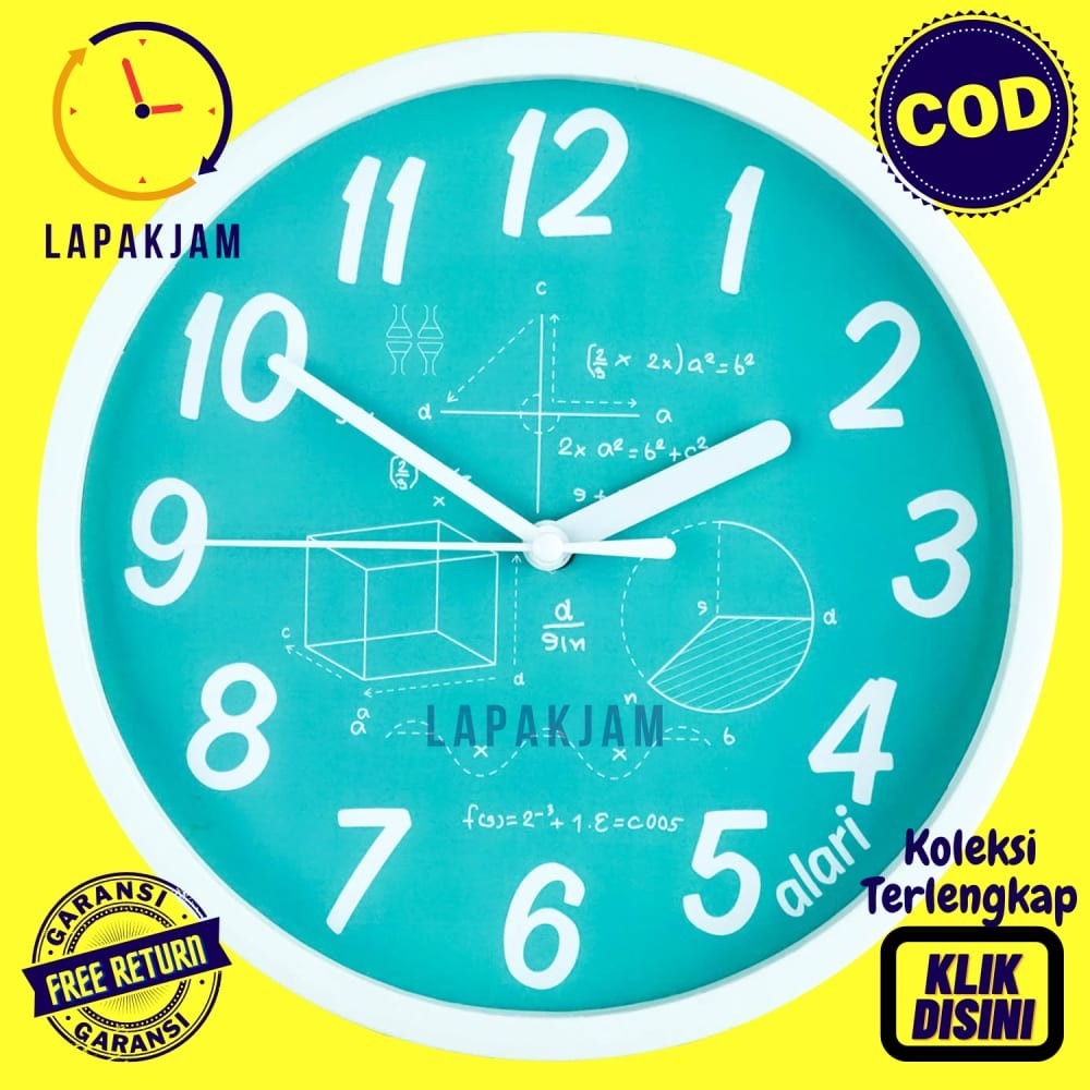 Jual Jam Dinding Alari Formula Genius Karakter anak AL1229-1668 Mathematic Keren | Shopee Indonesia
