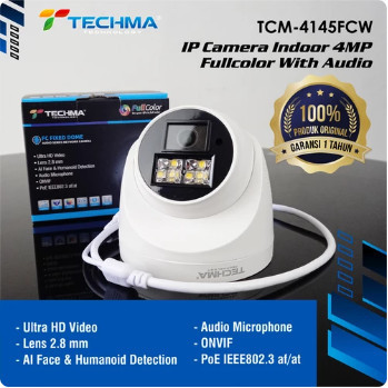Jual Techma 4Mp Indoor Full Color Ip Camera Internal Mic - Tcm-4145Fc ...