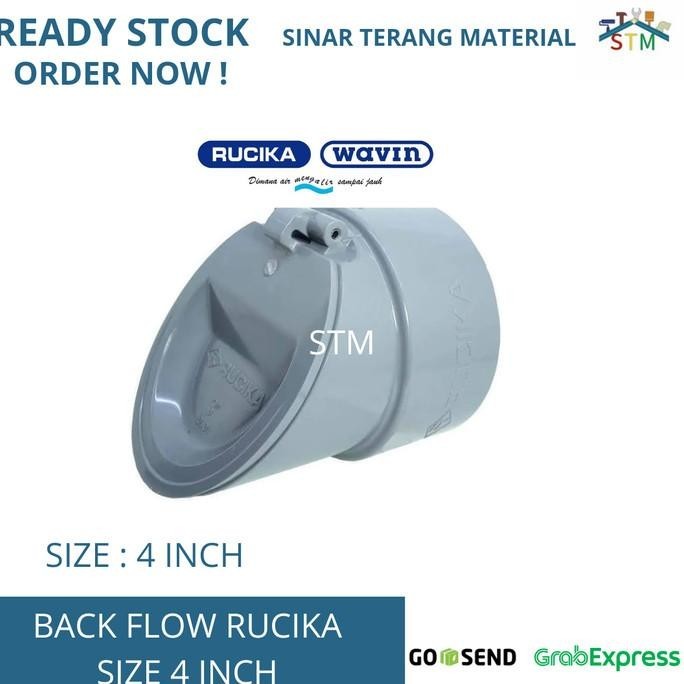 Jual BACKFLOW / BACK FLOW VALVE RUCIKA 4 INCH ANTI TIKUS DAN SERANGGA ...