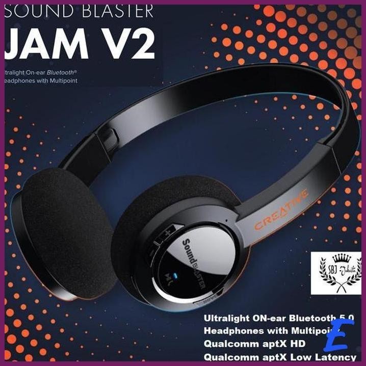 Jual | SJ | CREATIVE SOUND BLASTER JAM V2 ON-EAR BT 5.0 HEADPHONE ...