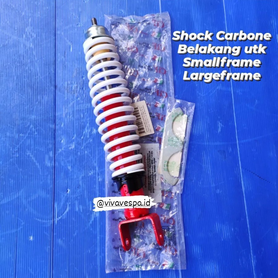 Jual Shock Belakang Carbone italy putih merah utk Largeframe smallframe ...