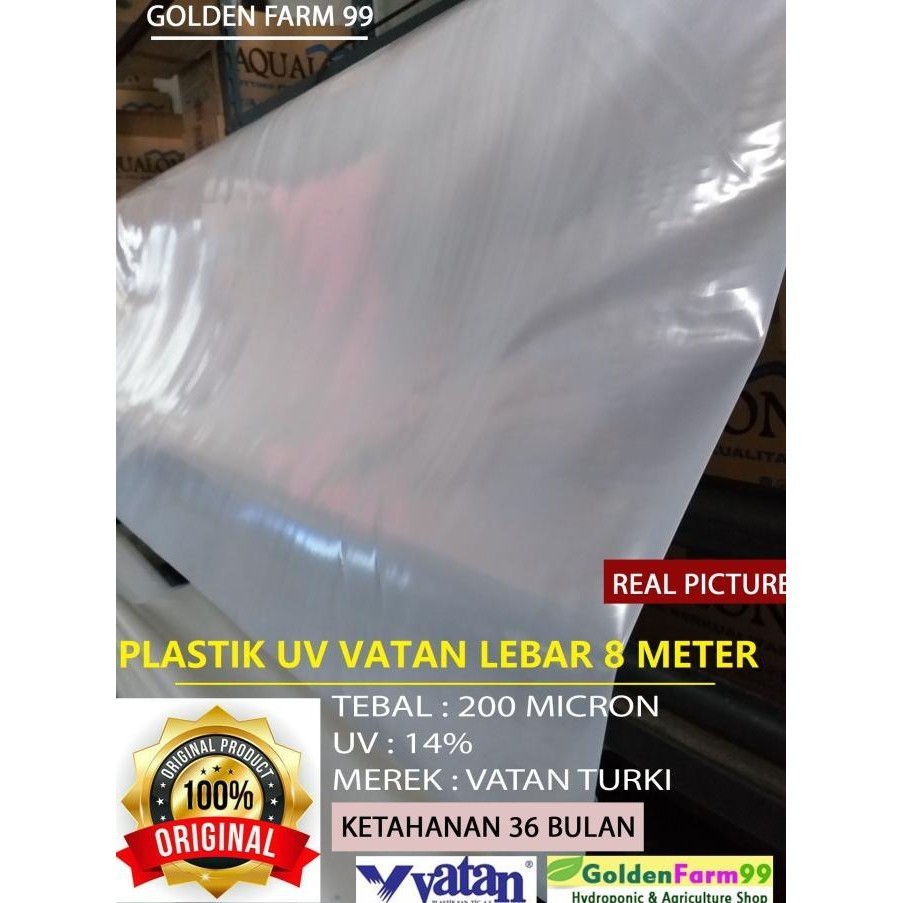 Jual Jual Plastik Uv Vatan Turkey Lebar 8 Meter 200 Micron | Shopee Indonesia