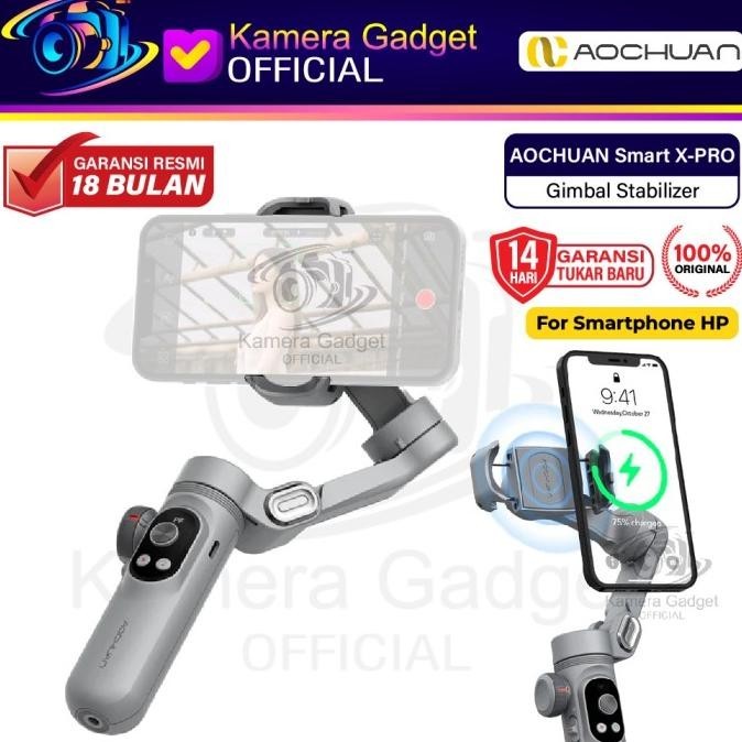 Jual AOCHUAN SMART X-PRO 3-AXIS GIMBAL STABILLIZER FOR HP SMARTPHONE | Shopee Indonesia