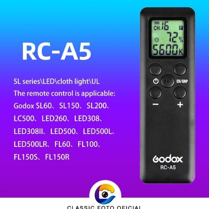 Jual Godox Remote Controller Rc-A5 For Sl60W Sl100W Sl150W Sl200W Hits!! | Shopee Indonesia