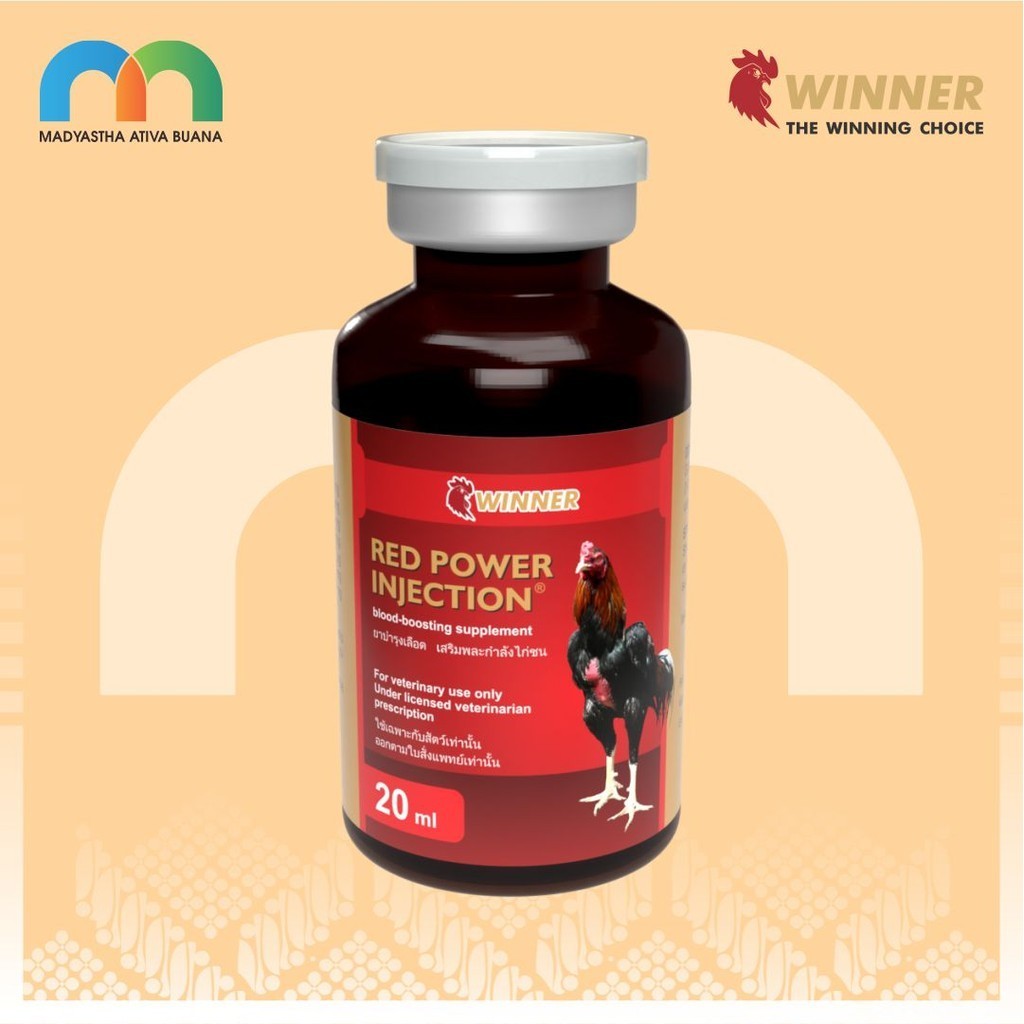 Jual WINNER Red Power Injection 20 ml Medion Multivitamin Adu/Kampung ...