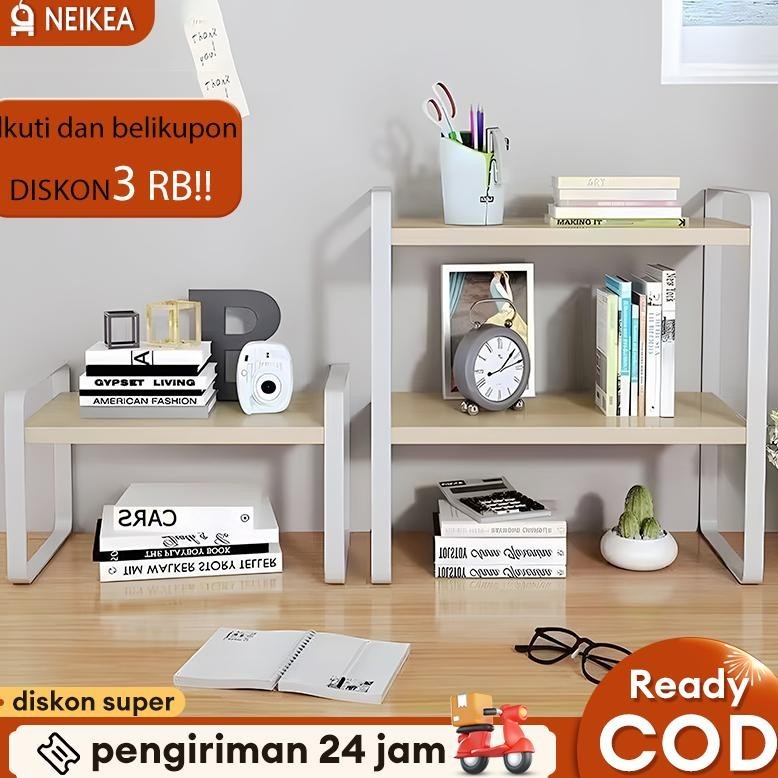 Jual Rak penyimpanan desktop multifungsi Rak meja Rak desktop serbaguna ...