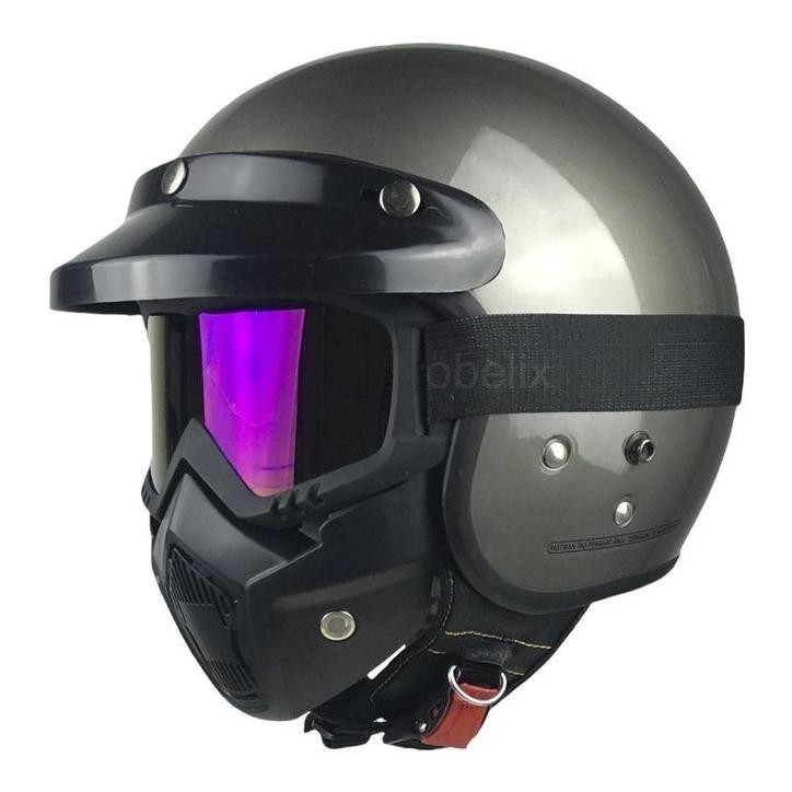 Jual Helm Bogo Retro Full Face Google Mask Paket Ganteng (Lagi Viral ...