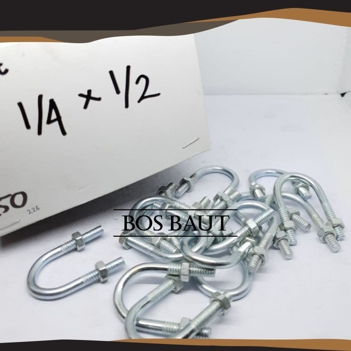 Jual Baut U - U Bolt Galvanis 1/4" x 1/2" | Shopee Indonesia
