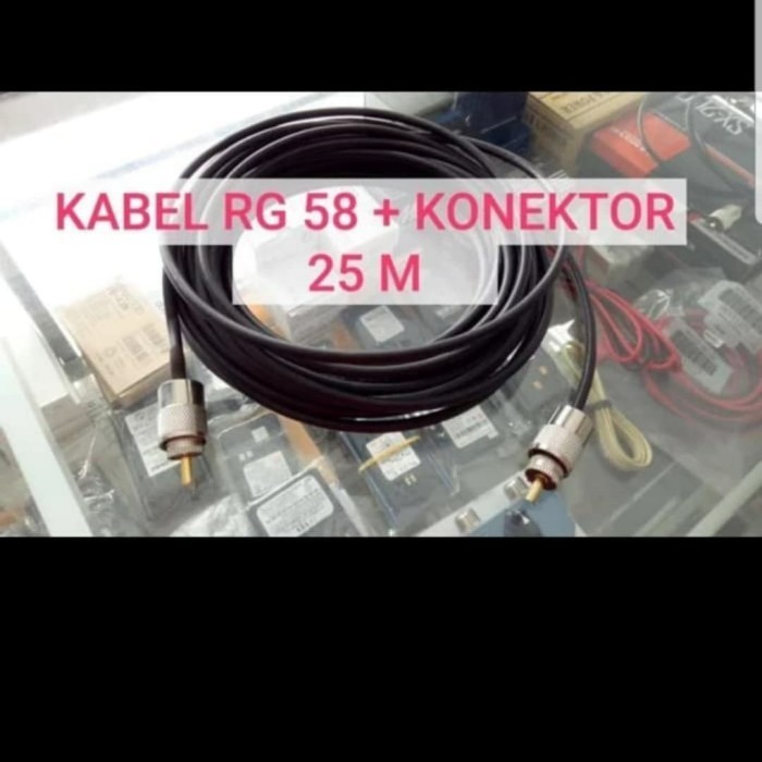 Jual Kabel Antena Ht Dan Radio Rig 25Meter Rg58 +Konektor | Shopee Indonesia