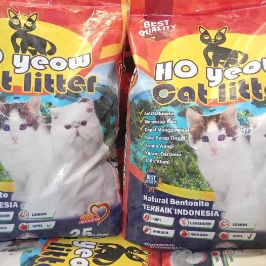 Jual Pasir Kucing Ho Yeow 25Liter Pasir Kucing Wangi Gumpal Grab Gojek ...