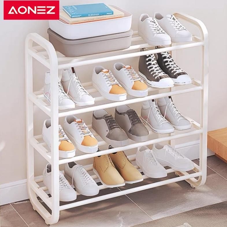 Jual Rak Sepatu Sendal 4 Susun Tingkatan Multifungsi Shoe Rack Floating ...