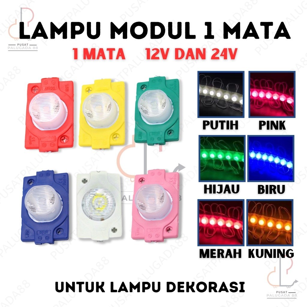 Jual Lampu LED Modul Module COB Bak 1 Mata Besar Variasi Motor Mobil ...