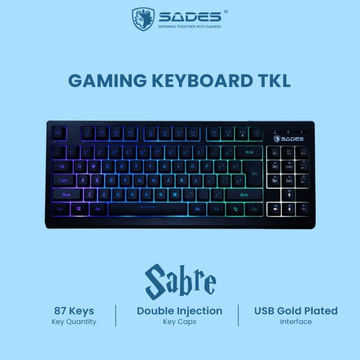 Jual Sades Sabre Tkl Rgb Gaming Keyboard | Shopee Indonesia