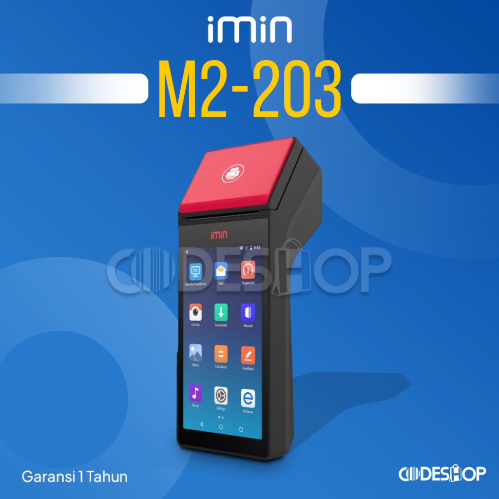Jual POS Android iMin M2-203 Mesin Kasir Portable All In One Thermal 4G ...