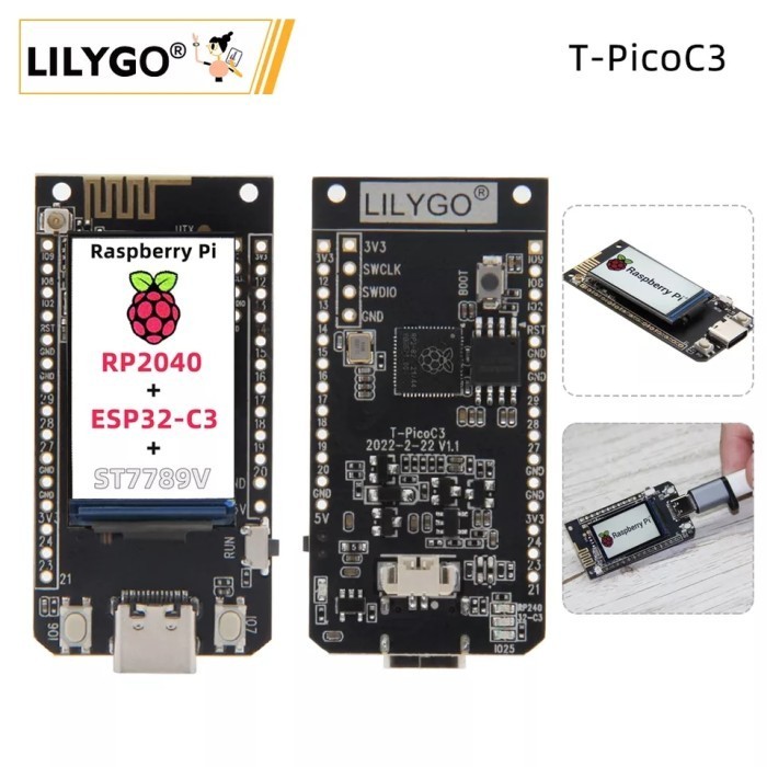 Jual LILYGO T-Pico T-Display ESP32 WiFi Bluetooth 1.14 Inch LCD Arduino | Shopee Indonesia