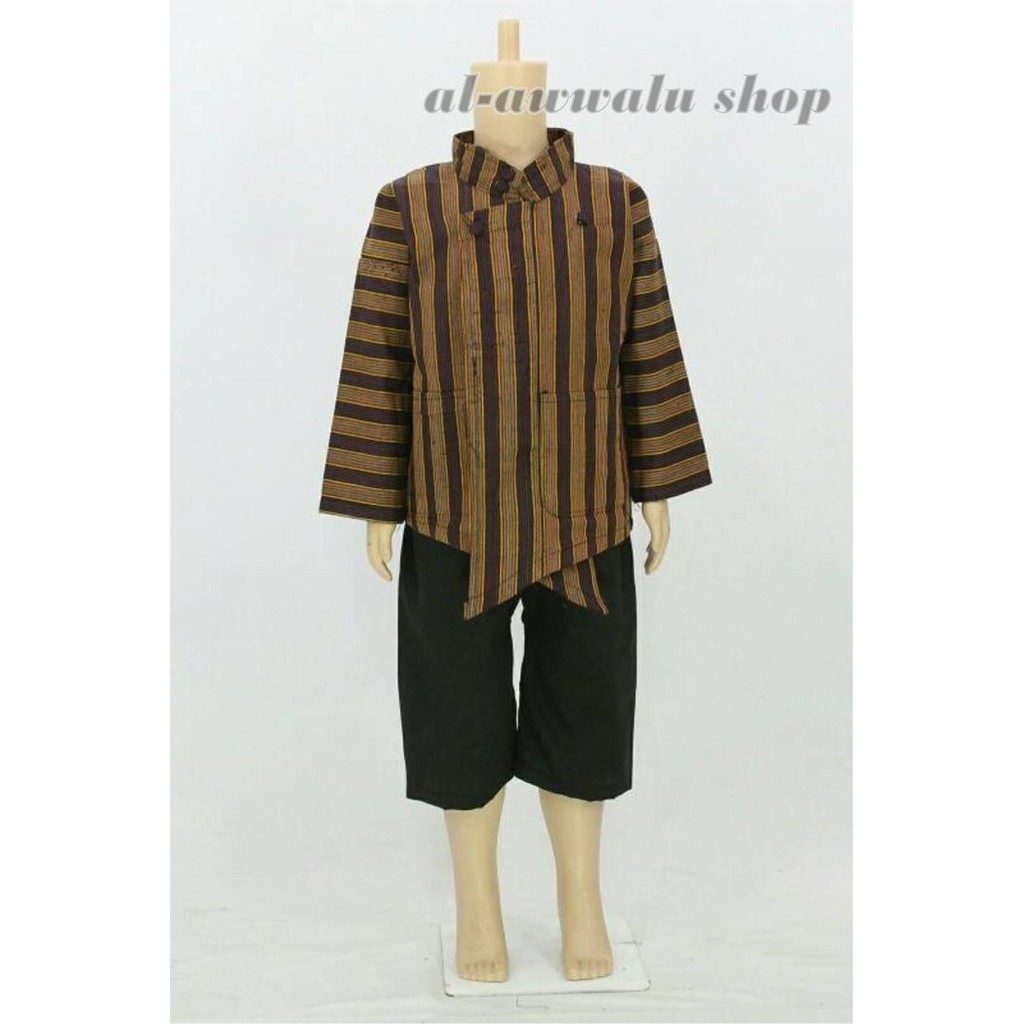 Jual Baju Surjan setelan/ Lurik anak-anak/Batik adat Jawa | Shopee ...