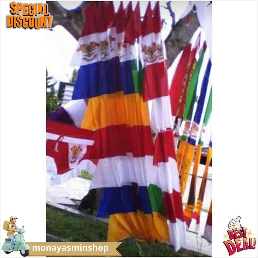 Jual UMBUL UMBUL BENDERA BIJIAN SPANDUK ZIG ZAG 6/8/10 MATA GARUDA ORIGINAL PRODUK | Shopee ...