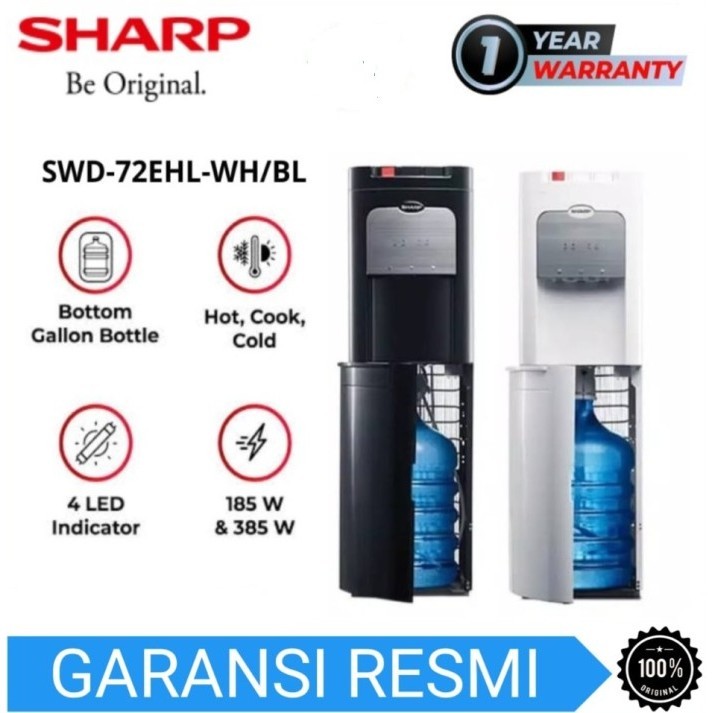 Jual DISPENSER GALON BAWAH SHARP SWD-72EHL-Wh-bk | Shopee Indonesia