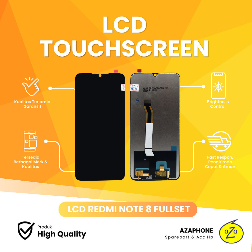 Jual LCD TOUCHSCREEN XIAOMI REDMI NOTE 8 CONTRAS FULLSET ( BLACK ...