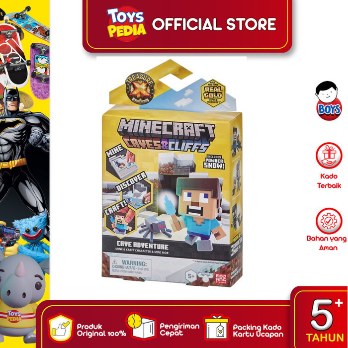 Jual Mainan Figure Treasure X Minecraft Caves & Cliffs Cave Adventure ...