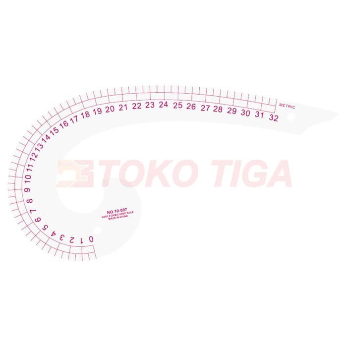 Jual Penggaris Jahit/Menjahit - Penggaris Pola Baju Lengkung 32 cm - 10 ...