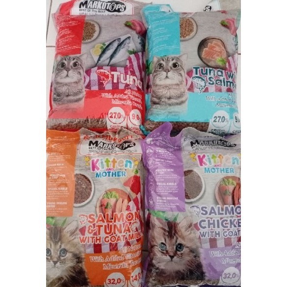 Jual MAKANAN KUCING MARKOTOPS DRY FOOD ADULT & KITTEN FRESH PACK 800GR ...