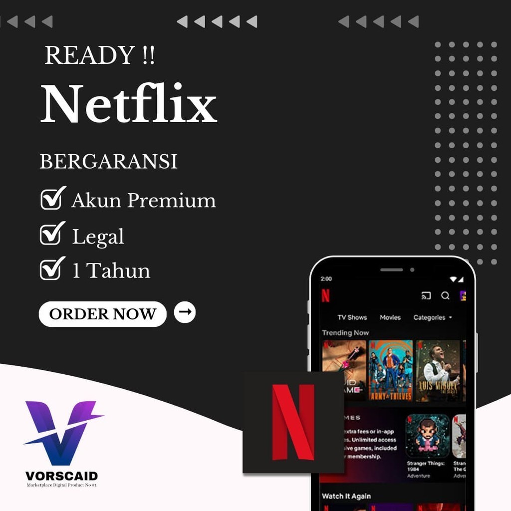 Jual Netflik Premiumme 1 Tahun Uhd 4k 100% Full Garansi Ultra Hd | Shopee Indonesia