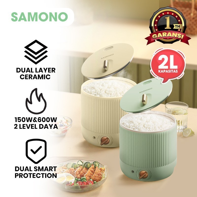 Jual SAMONO Panci Listrik Keramik Serbaguna Slow Cooker Penanak Nasi SW ...