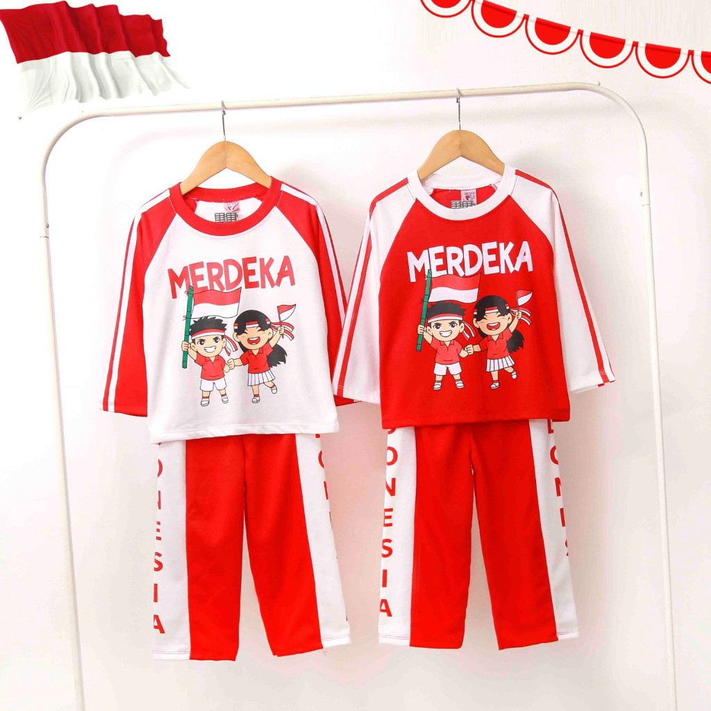 Jual Baju 17 Agustus Anak 2025 Ke80 Atasan Hut Ri 80 1Tahun Bju Lomba ...