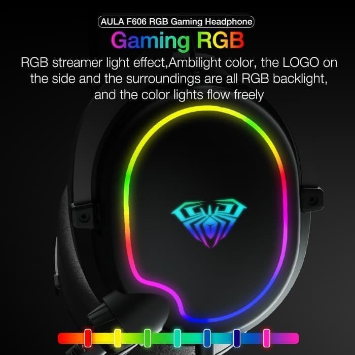 Jual Headset Gaming Led Aula F606 Rgb Running | Shopee Indonesia