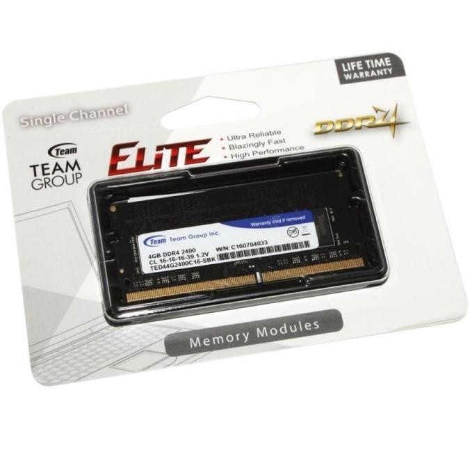 Jual Team Group Elite Sodimm Ddr4 4Gb Pc19200 2400Mhz Ram Laptop ...