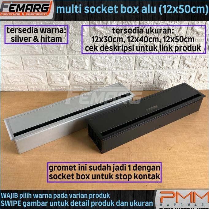 Jual Multi Socket Box Femarg 12X50Cm | Gromet Alumunium Lubang Kabel ...