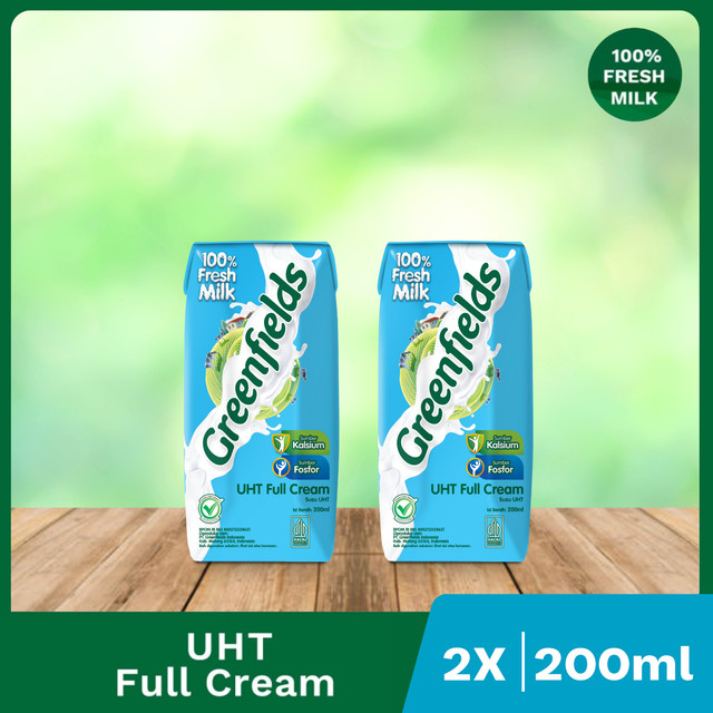 Jual Greenfields Susu UHT Full Cream 200ml x 2 pcs | Shopee Indonesia