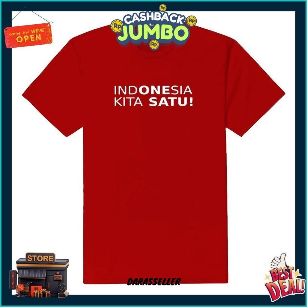 Jual (Agts) Kaos Distro / Tshirt Pria Indonesia Kita Satu / Kaos Tema ...