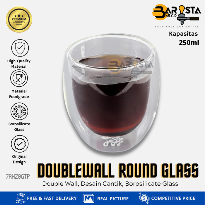 Jual Gelas Es Kopi Double Wall Anti Panas Insulated Cup 250ml | Shopee Indonesia