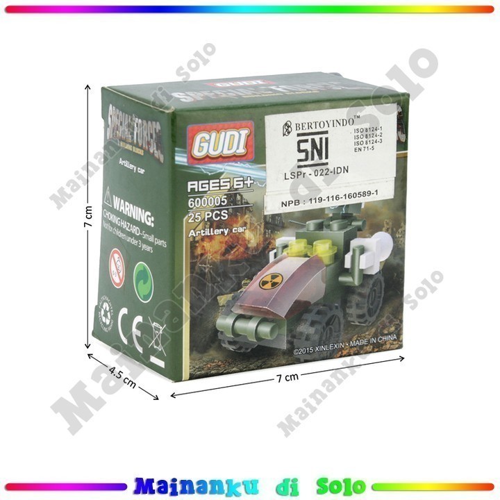 Jual [Mainanku] Block Mini Mainan Anak Kendaraan Tempur Gudi Mirip ...