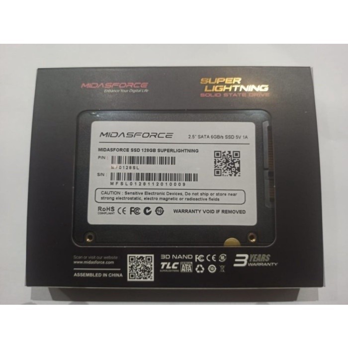 Jual Ssd M2 Sata M.2 Sata Iii 2280 128 Gb Midas Force Hyper Lightning ...