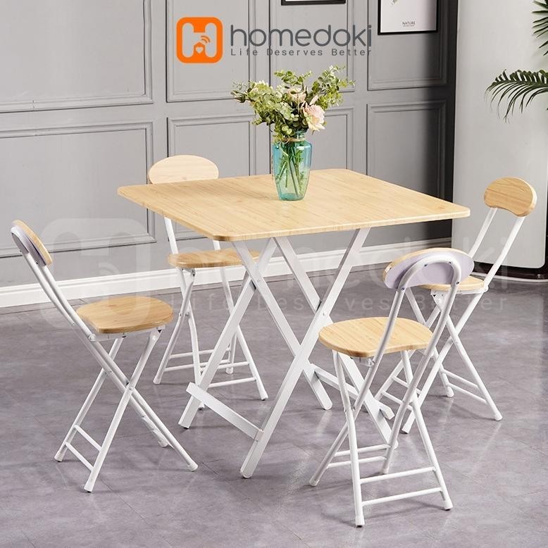 Jual Meja Lipat Ukuran 80x80x75 / Meja Makan Lipat / Meja Lipat Kayu / Meja Makan Portable ...
