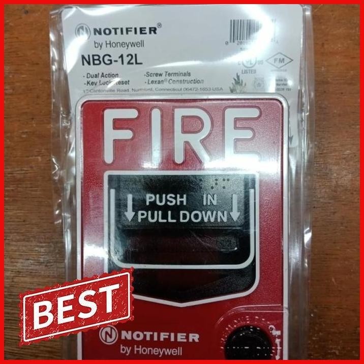 Jual [SJF] manual call point push in pull down tipe NBG-12L merk NOTIFIER | Shopee Indonesia