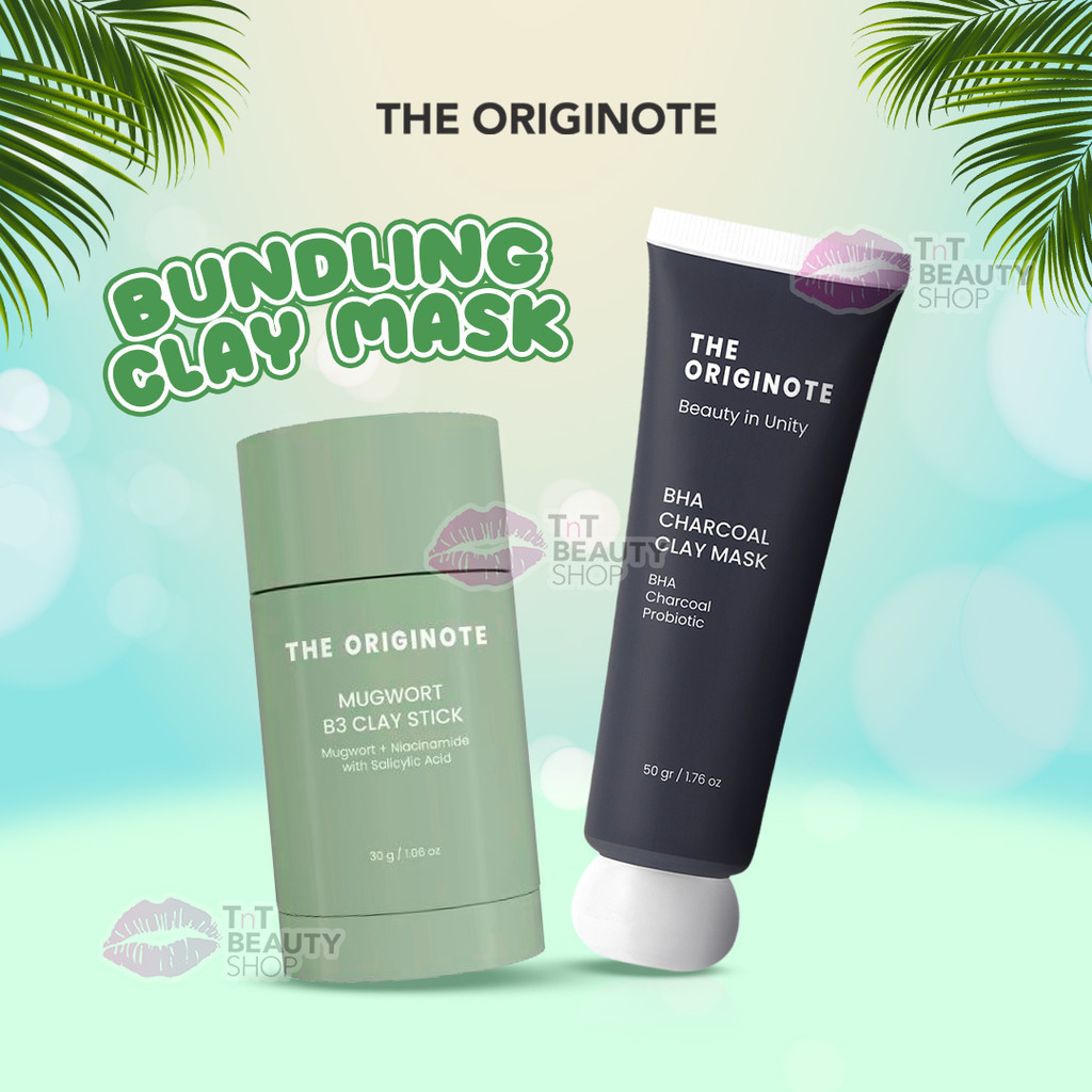 Jual [BUNDLING] The Originote Bundle Charcoal Clay Mask - Mugwort B3 ...