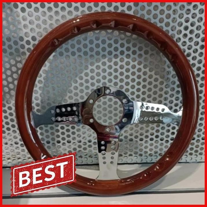 Jual [MKJ] STIR MOBIL MOMO KAYU KLASIK / MOMO SETIR KAYU MOBIL ...