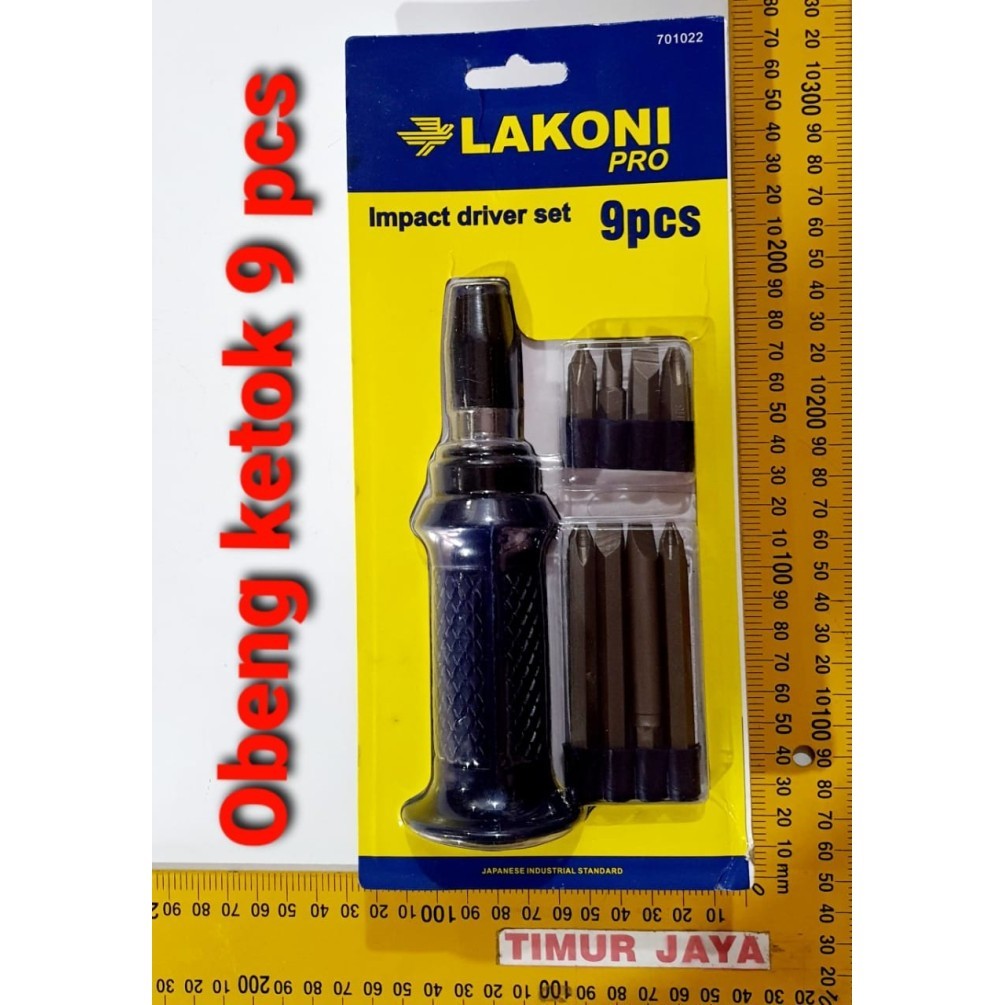 Jual Obeng Ketok Set 701022 Lakoni Pro / Impact Driver 9 Pcs Tekiro ...