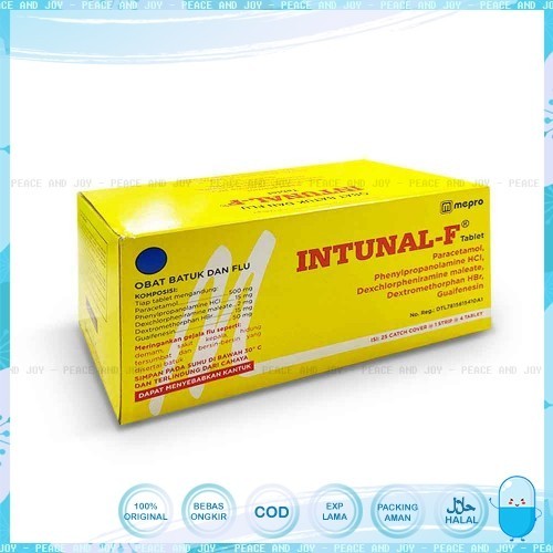 Jual INTUNAL-F DUS ISI 25 STRIP X 4 TABLET INTUNAL FORTE DIJAMIN ...