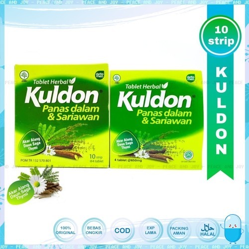 Jual KULDON TABLET DUS ISI 10 STRIP X 4 TABLET MEREDAKAN PANAS DALAM ...